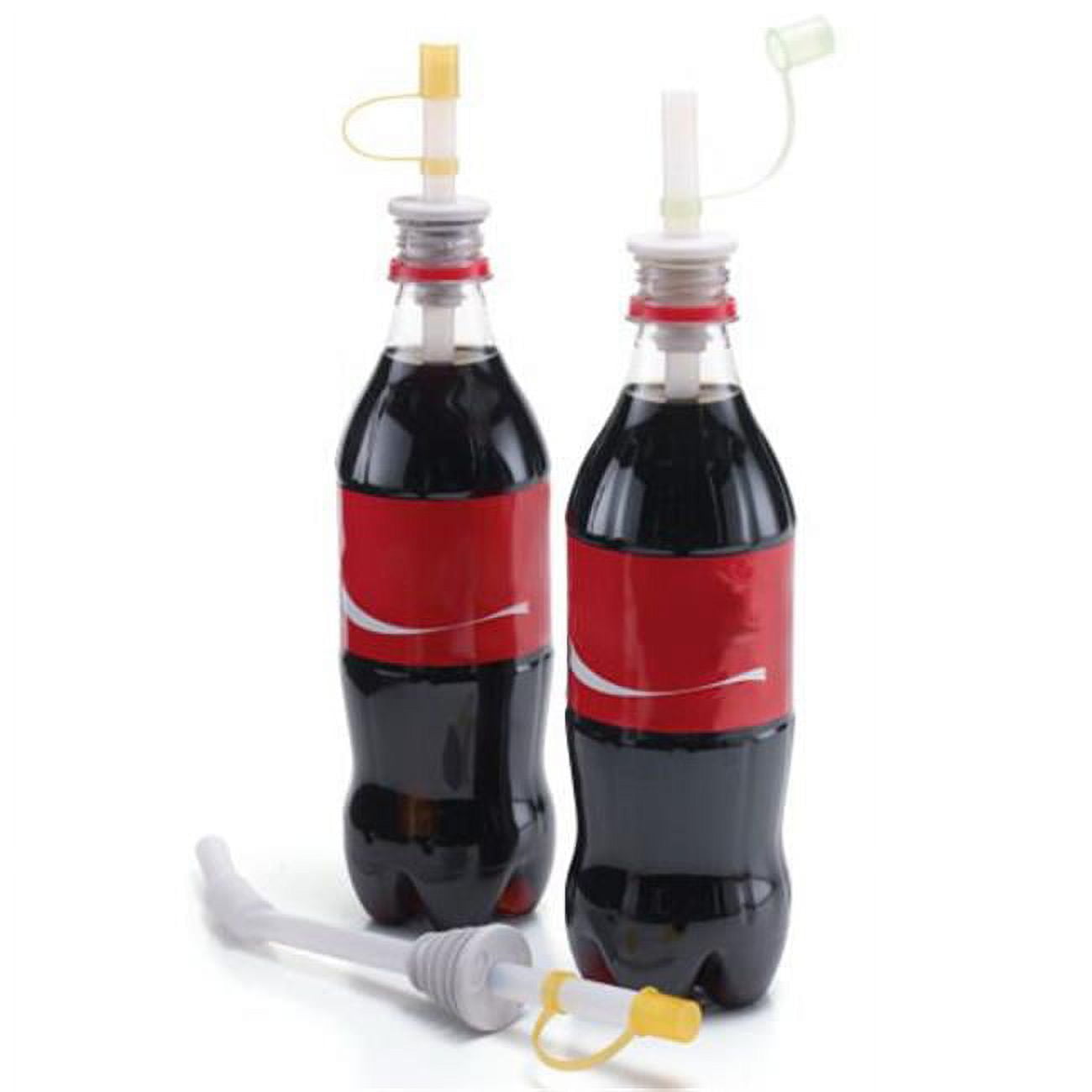 Jokari Soda Straws Pop Bottle Beverage Topper Caps 2 Lids - No Bugs! No ...