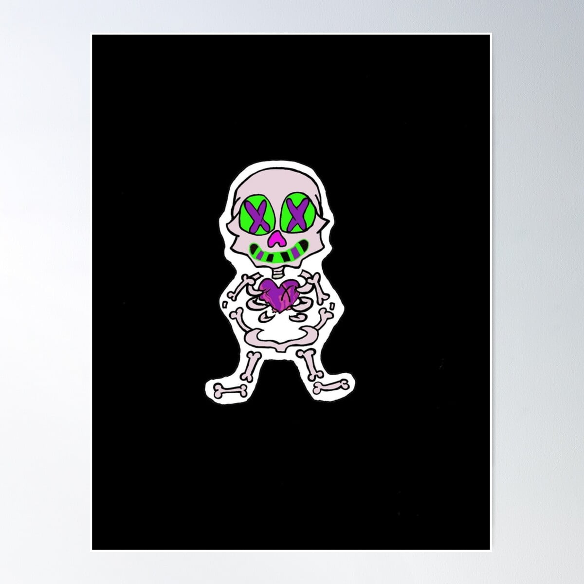 Joke Bones (Skeleton) Poster Wall Art, Modern Wall Decor For Living ...