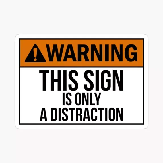 Joke Danger Sign Sticker For Car, Truck Phone Decal Water Bottle ...