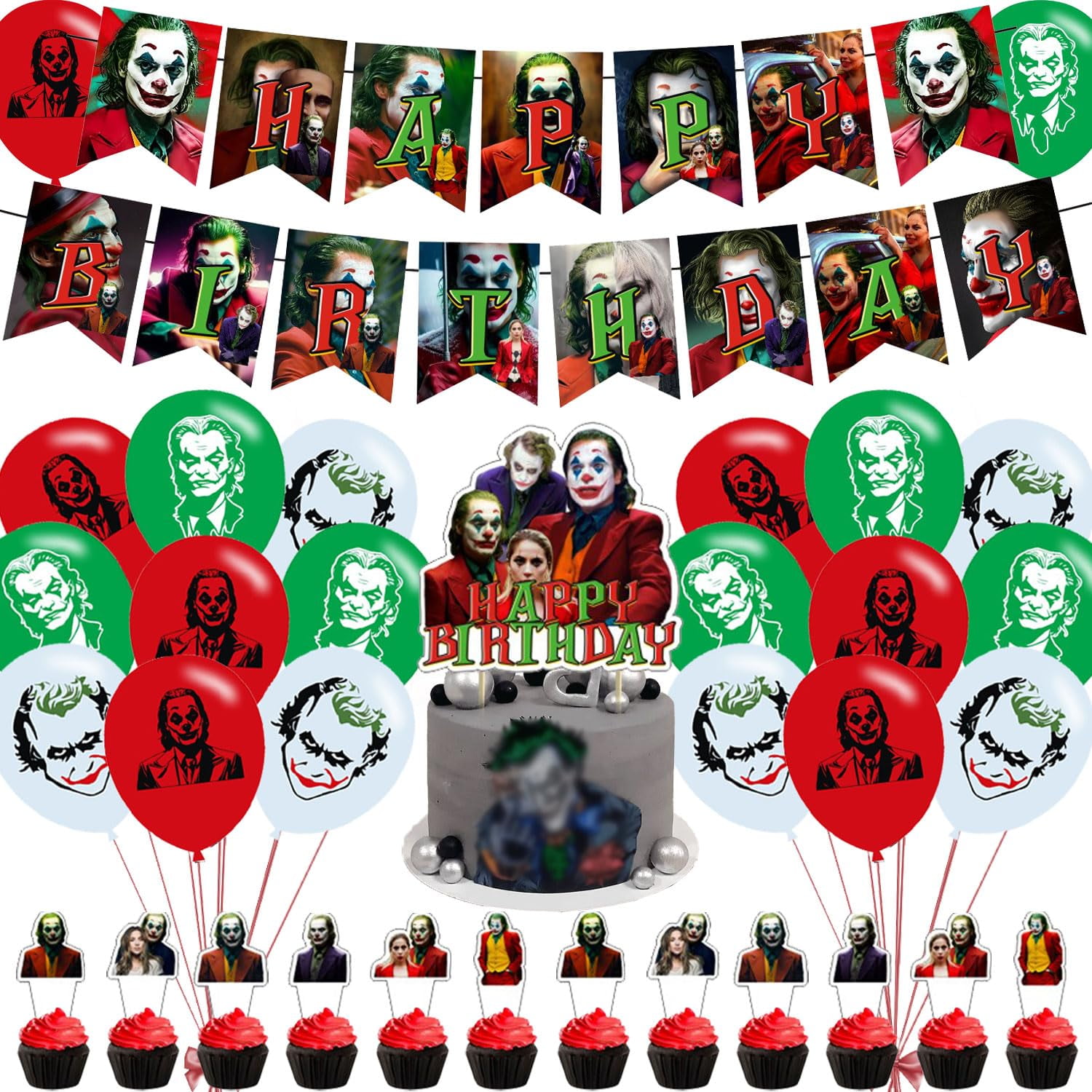 Joker 2 Party Decorations,Folie à Deux KKS1 Birthday Party Supplies ...