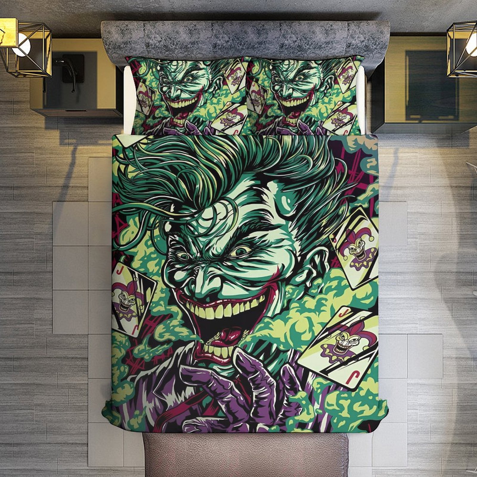 Joker 3-Piece Bedding Set, Printed Quilt Set Twin Size, Full Size,Queen ...