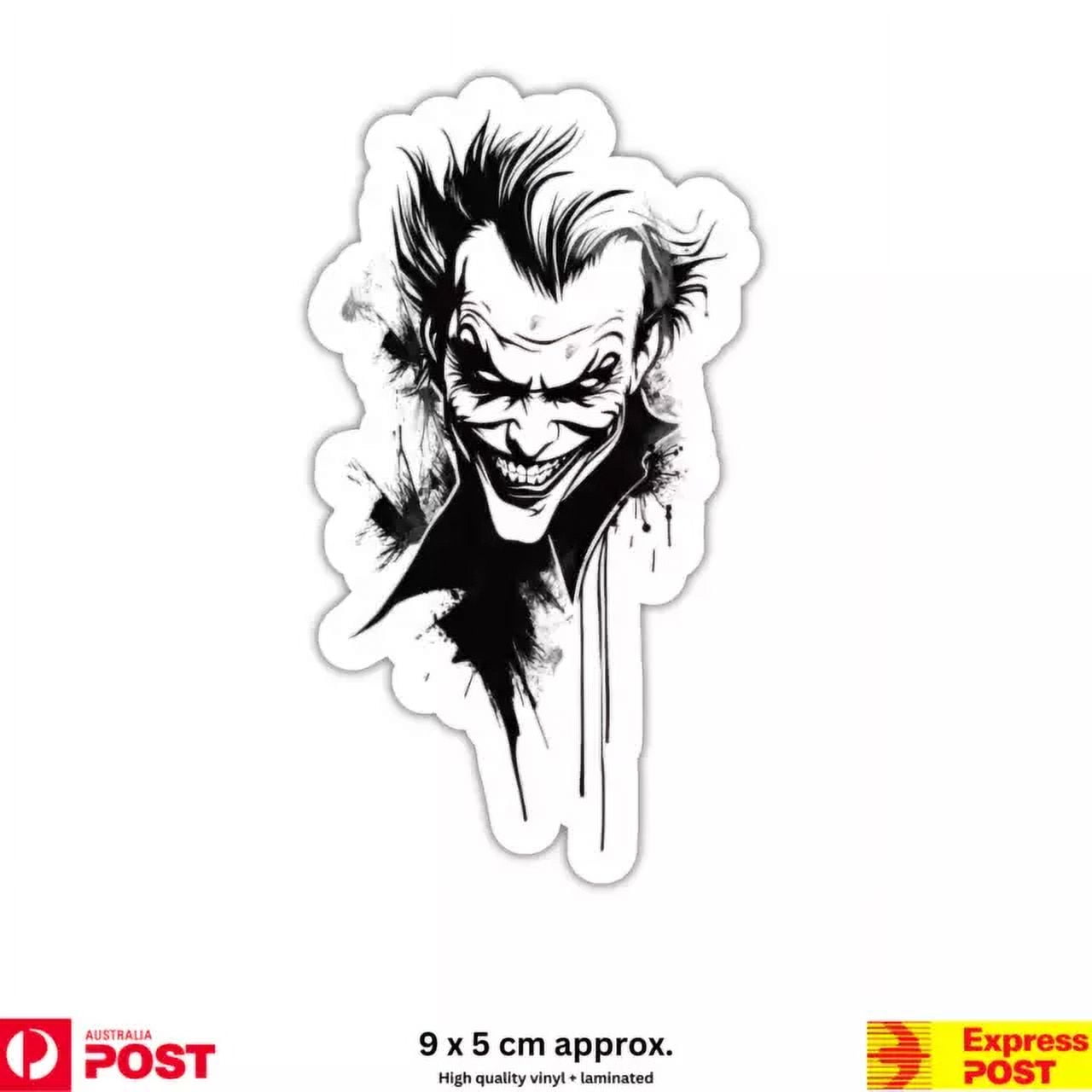 Joker Batman Black And White Sketch Sticker Phone Decal Water Bottle ...