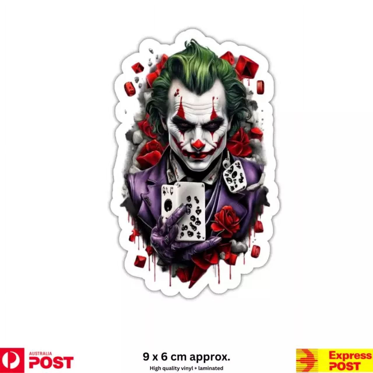 Joker Batman Clownd Joker Inspired Sticker Phone Decal Water Bottle ...