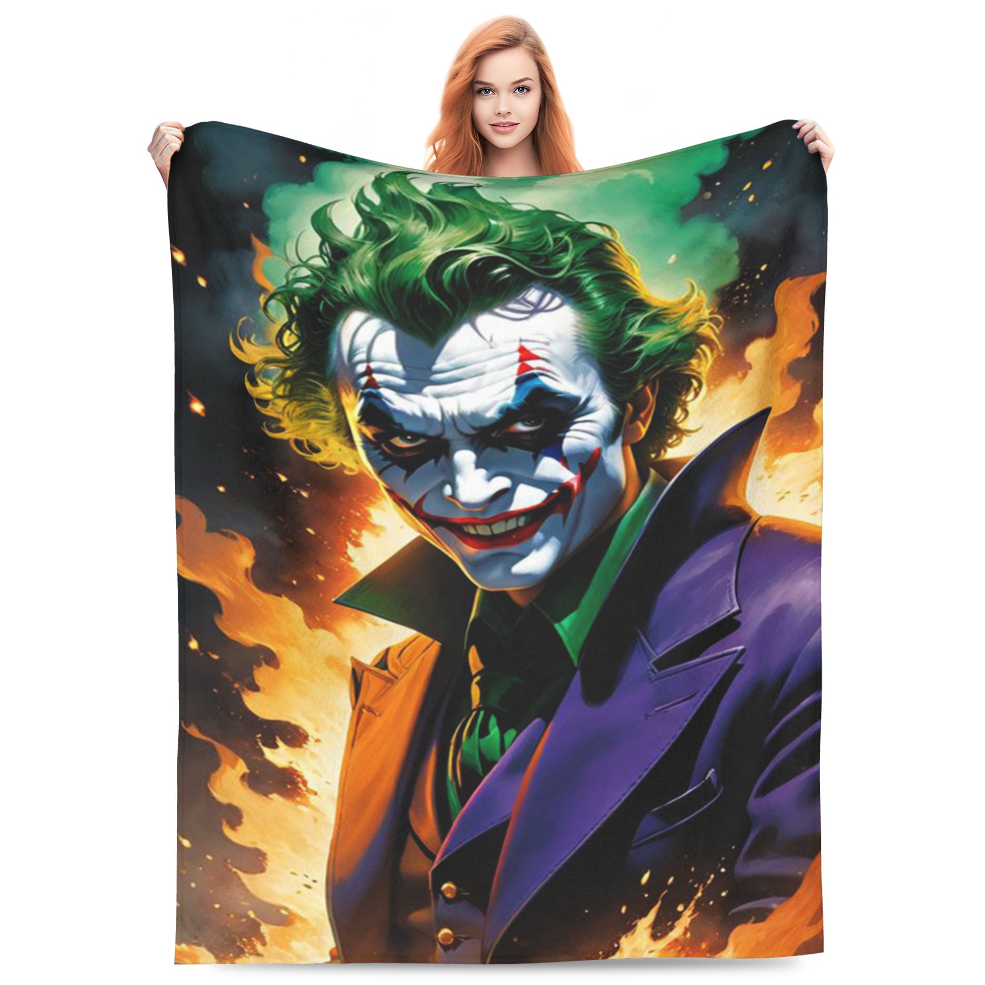 Joker Bed Blanket 3D Printed Throw Blanket Lightweight Super Soft Air ...
