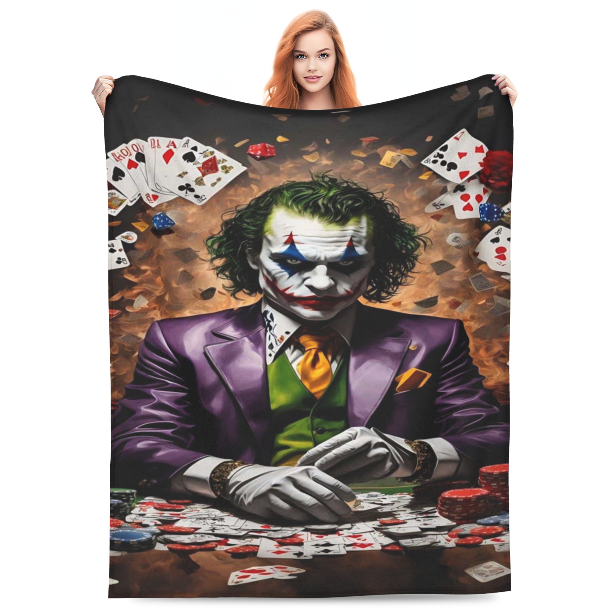 Joker Bed Blanket 3D Printed Throw Blanket Lightweight Super Soft Air ...