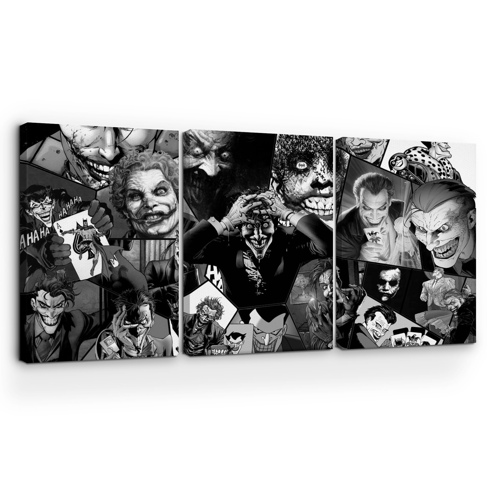 Joker Canvas Wall Art by DreamController Set of 3 - 16x24 inches Wall ...