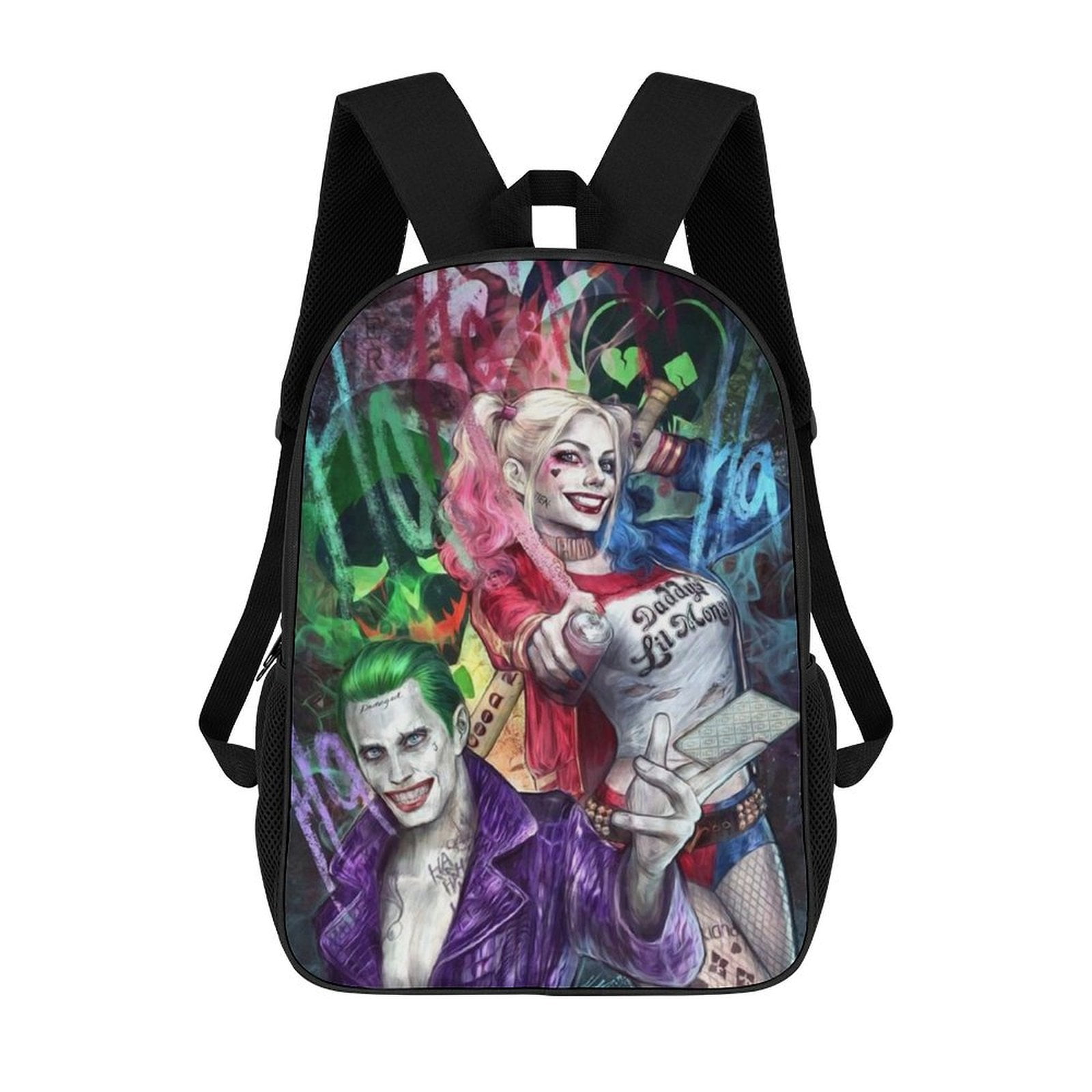 Joker Character Harley Quinn School Bag Laptop Backpack Casual ...