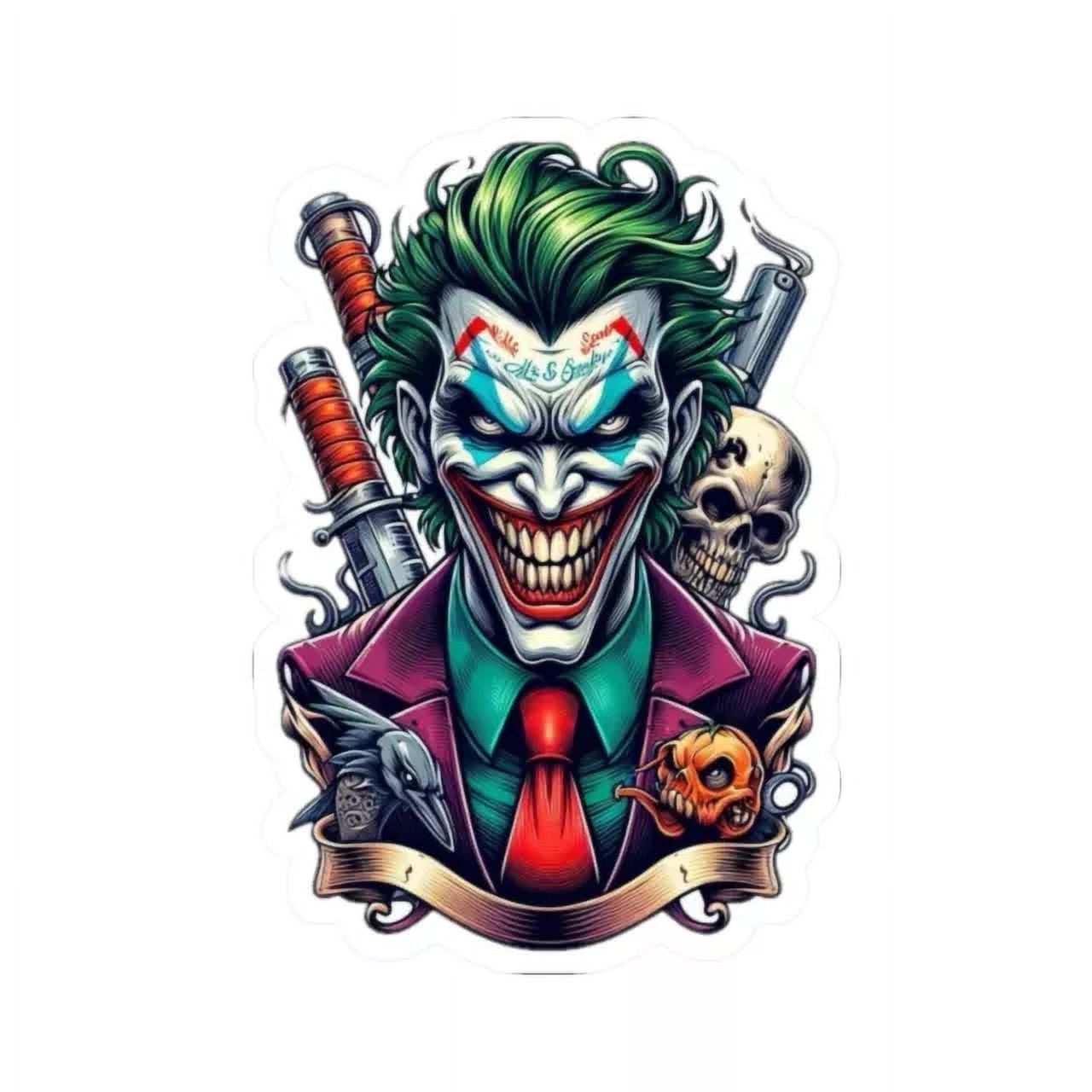 Joker Character Stickers - Funky Decor, Laptop Decals, Gift For Fans ...