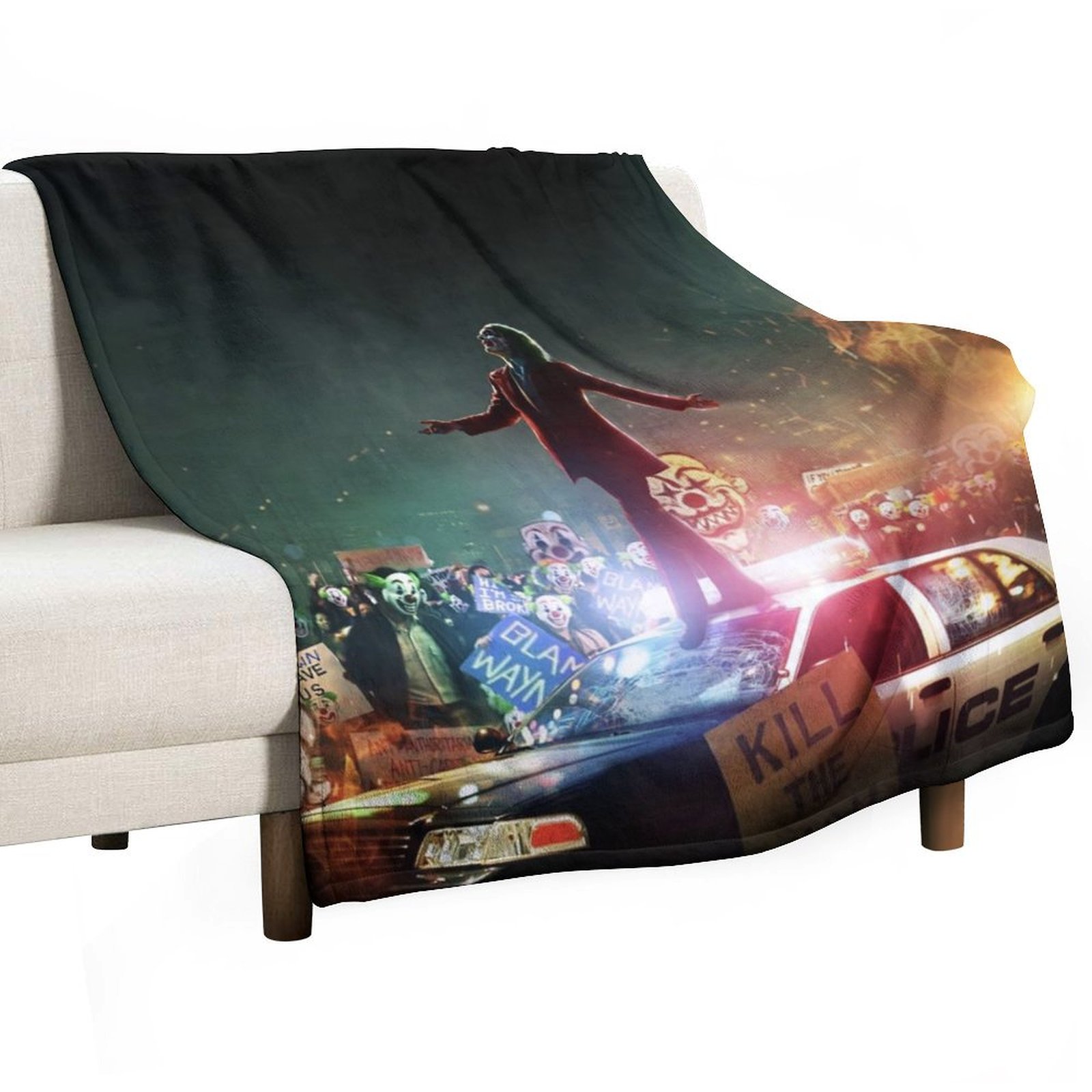 Joker Clown Movie Joker Clown Movie Throw Blanket Flannel Fleece Super ...