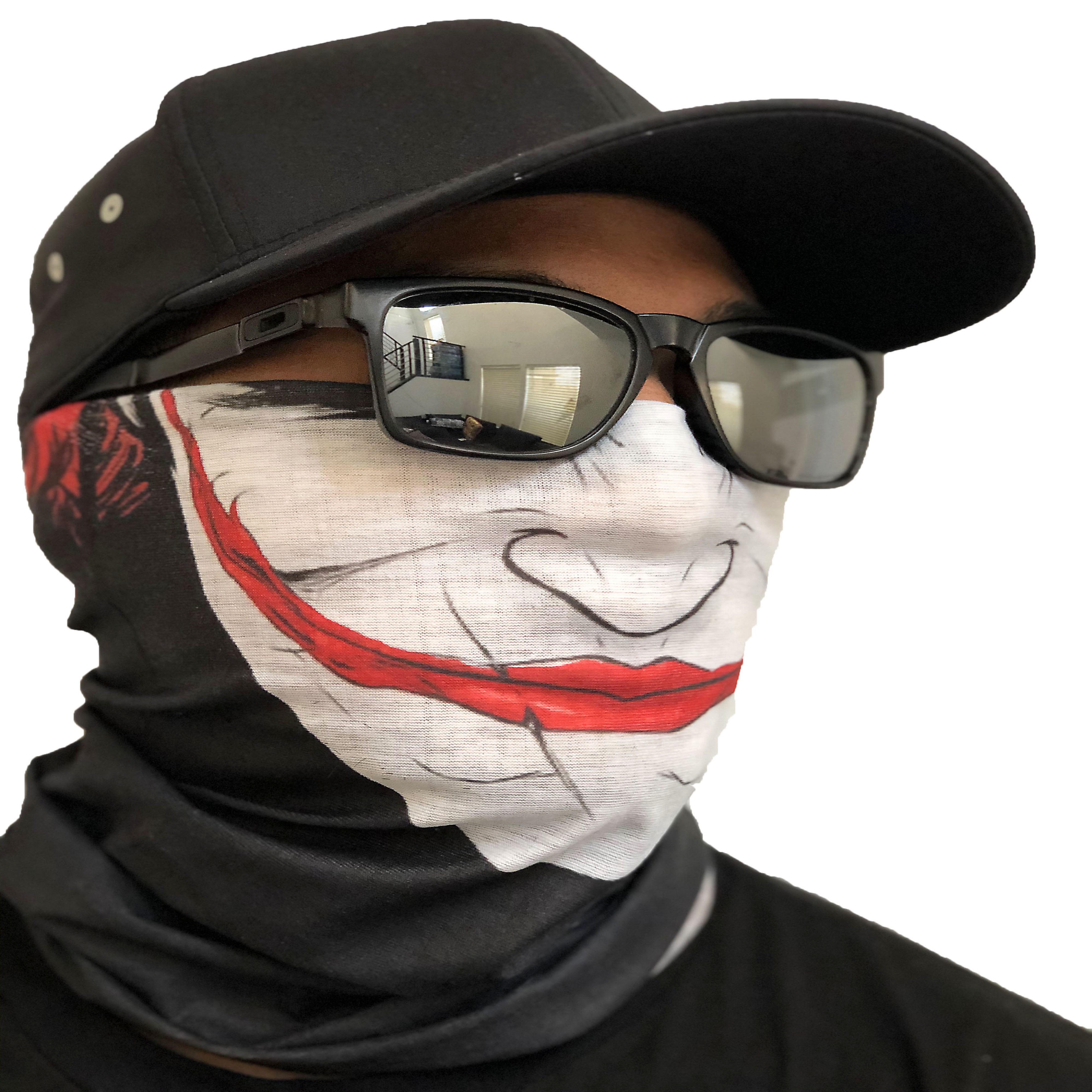 Joker Face Mask Neck Gaiter Bandana Seamless Multifunctional Unisex ...