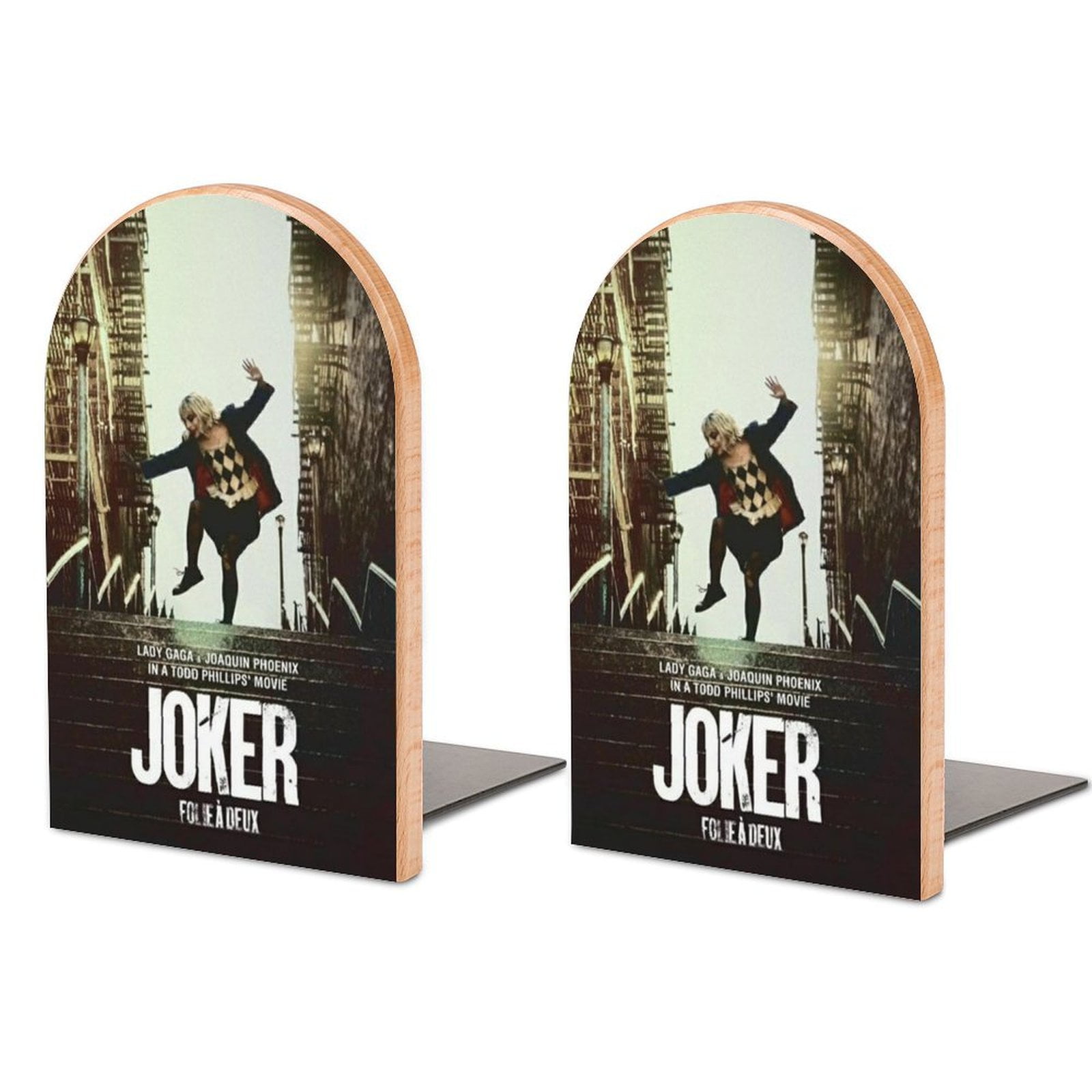 Joker Folie A Deux 2024 Bookends Wood Book Divider Decor Shelves Non ...