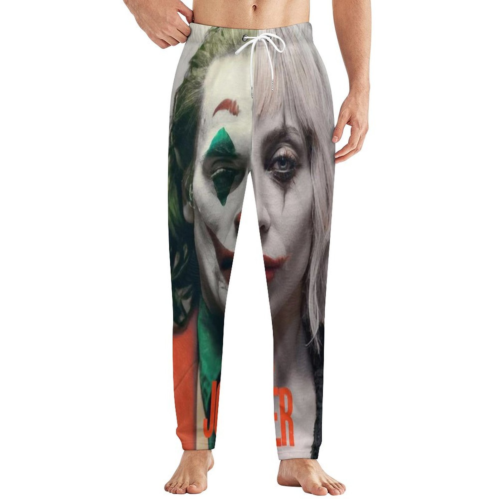 Joker Folie A Deux Horror Flannel Men's Pajama Pants Bottoms Home Loose ...