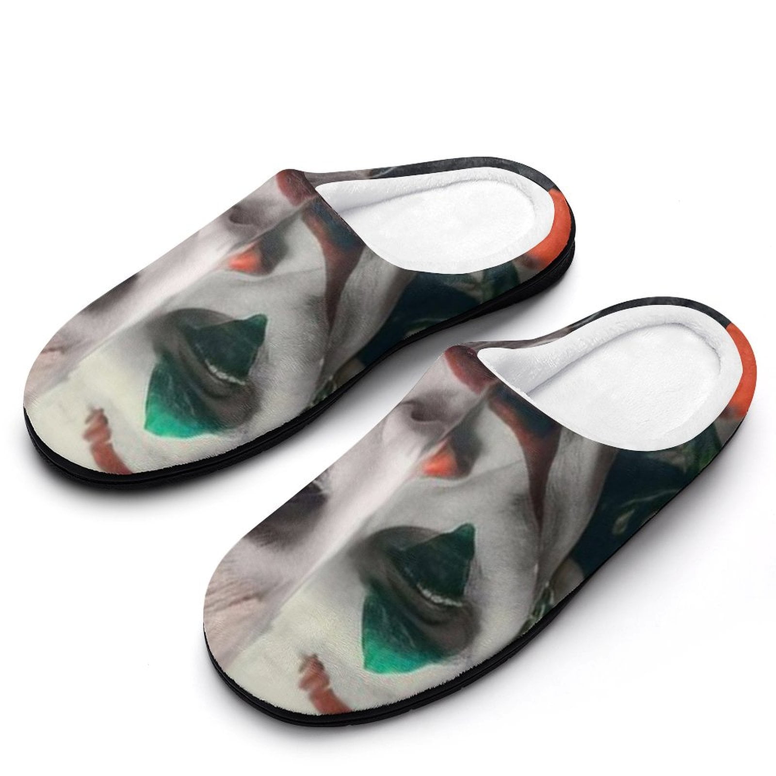 Joker Folie A Deux Horror Fuzzy Cotton Slippers For Mens Winter Cotton ...
