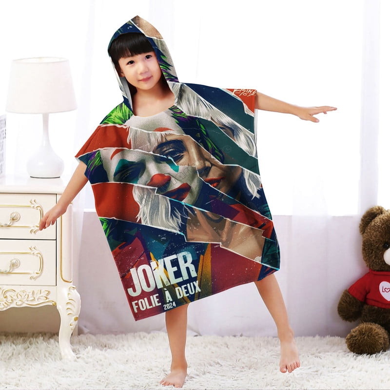 Joker Folie à Deux Hooded Poncho Towels, Soft & Absorbent Microfiber ...
