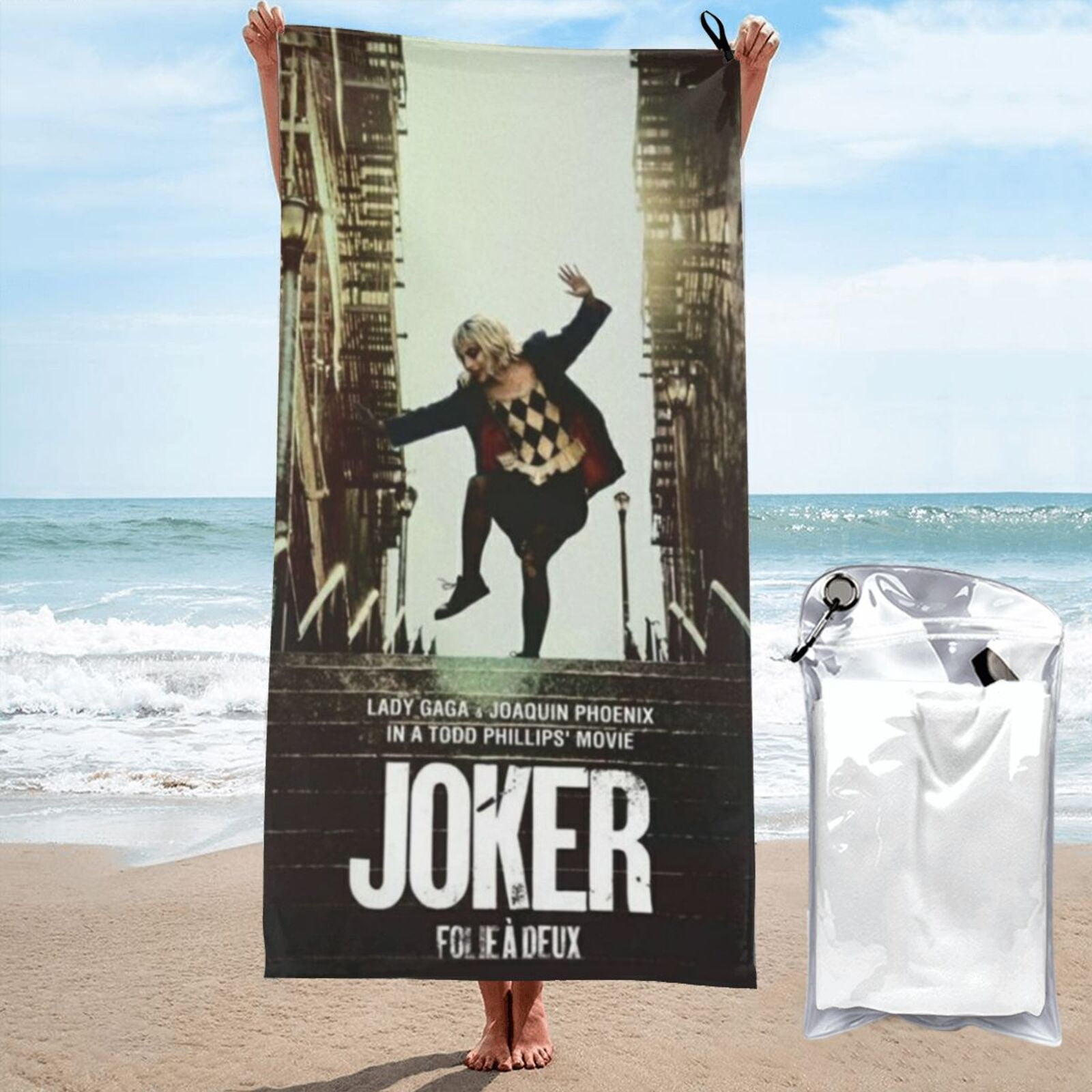 Joker Folie a Deux 2024 Quick Dry Bath Towel Lightweight Soft Absorbent ...