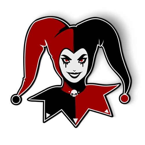 Joker Girl Clown Jester - 5" Magnet for Car Locker Refrigerator ...