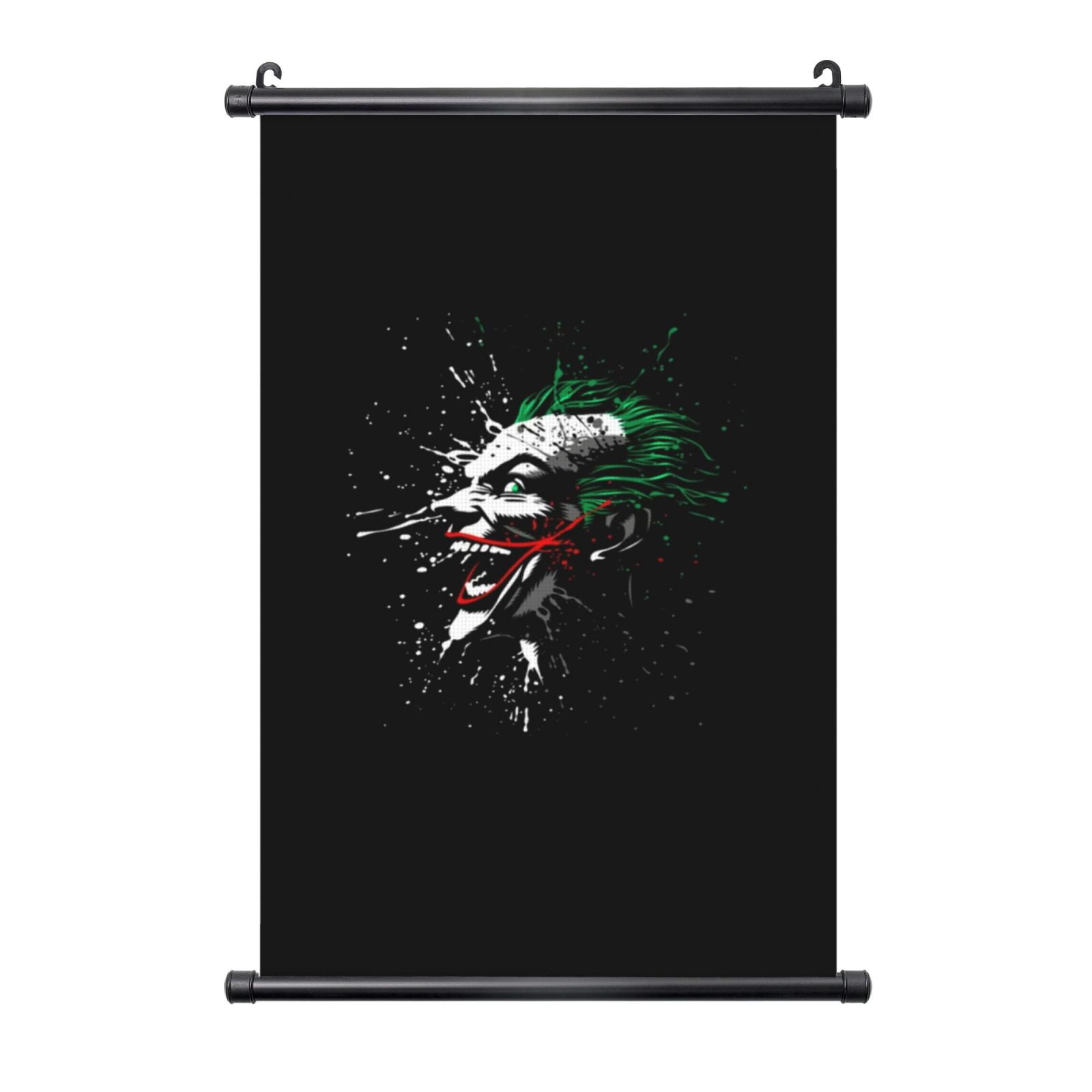 Joker Hanging Poster, Black Plastic Shaft Wall Hanging Posters Scroll ...