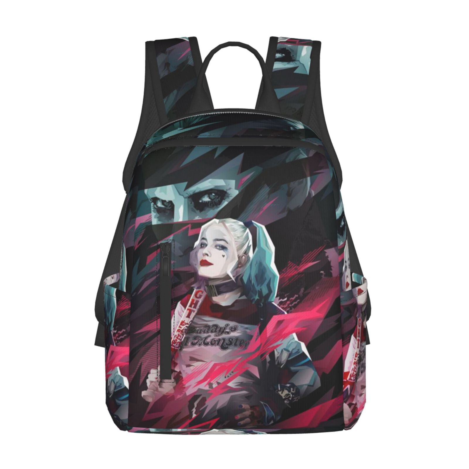 Joker Harley Quinn Backpack Student School Bag Bookbag Satchel ...