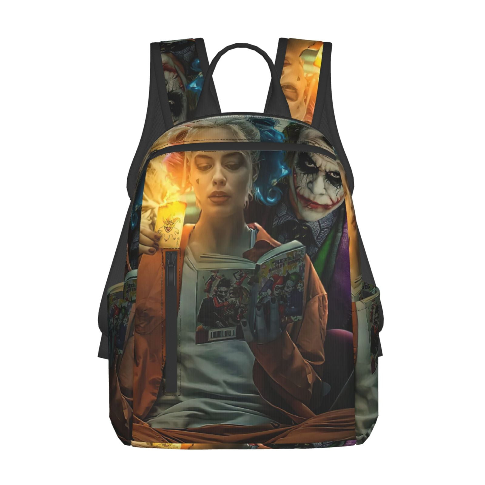 Joker Harley Quinn Backpack Student School Bag Bookbag Satchel ...