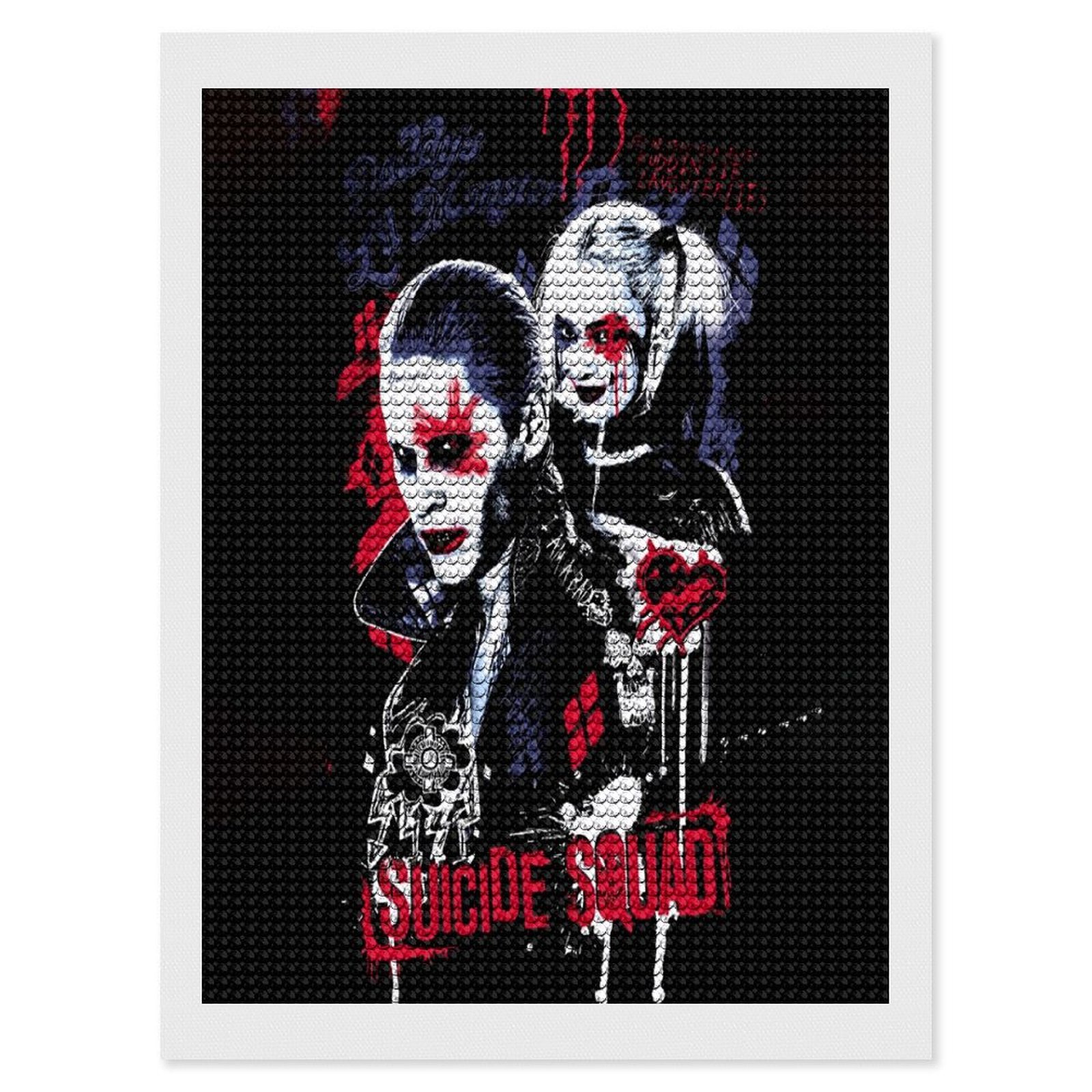 Joker Harley Qu-in Diamond Art Kits DIY 5D Anime Painting by Number ...