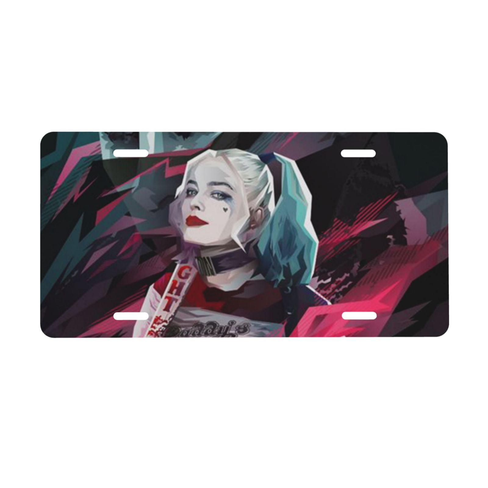 Joker Harley Quinn License Plate Cover Aluminum Novelty Vanity Tag ...