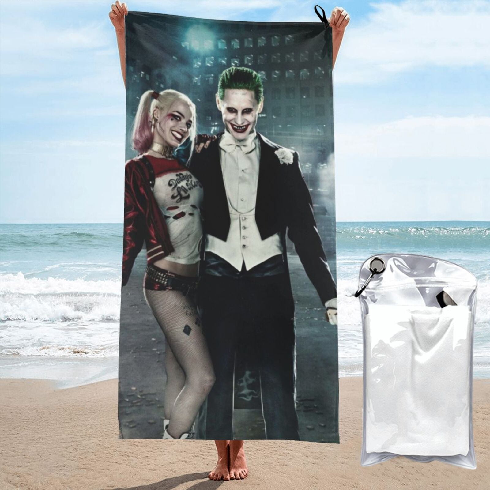 Joker Harley Quinn Quick Dry Bath Towel Lightweight Soft Absorbent ...