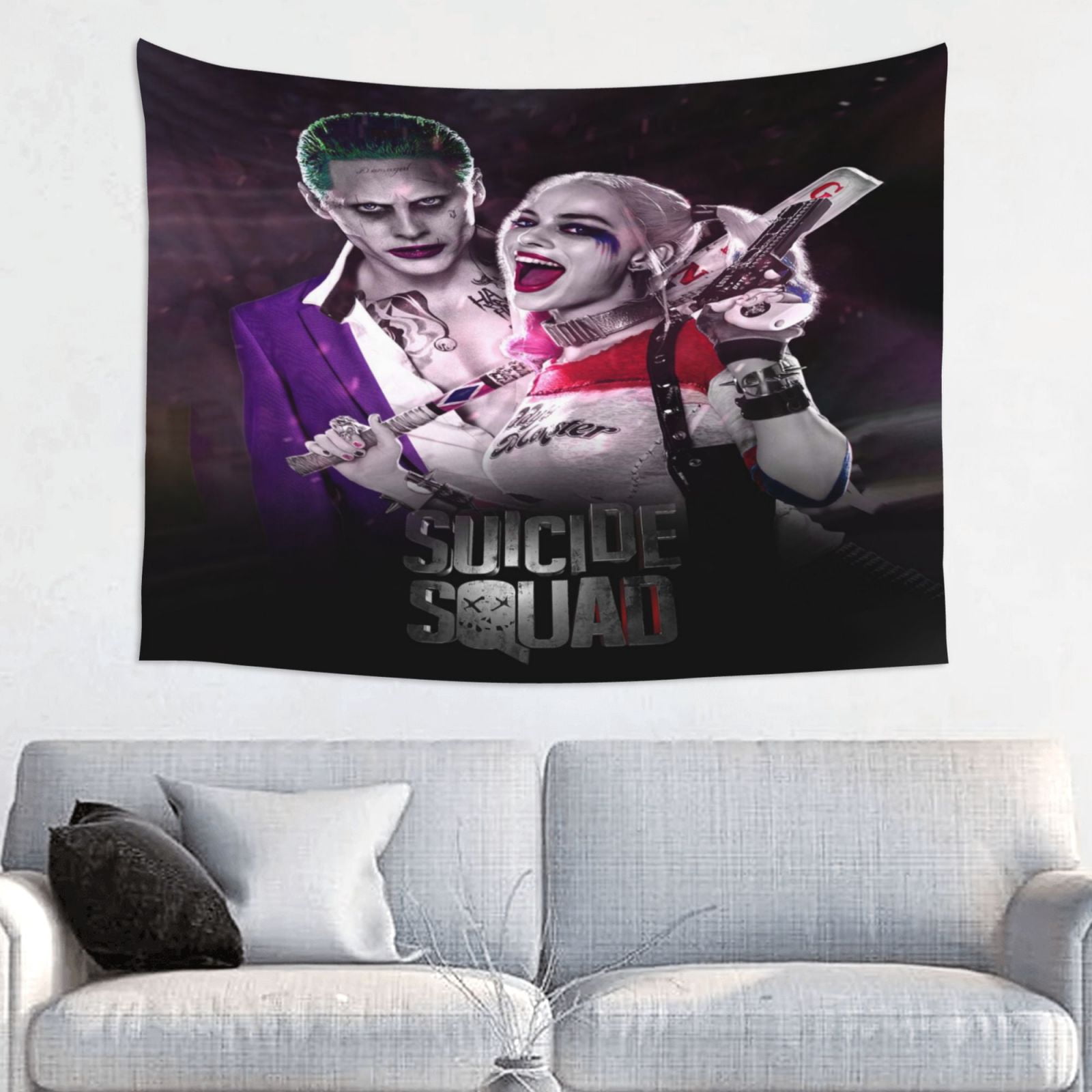 Joker Harley Qu-in Tapestry Anime Poster Large Background Wall Art ...