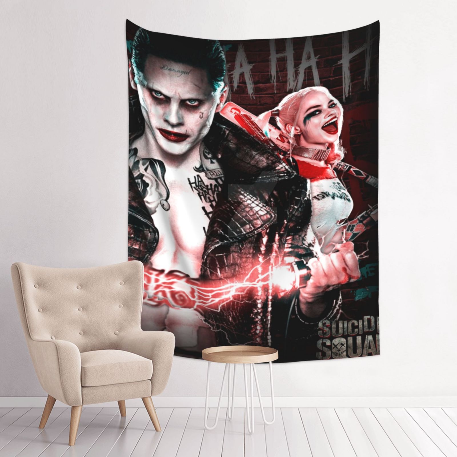 Joker Harley Qu-in Tapestry Anime Poster Large Background Wall Art ...