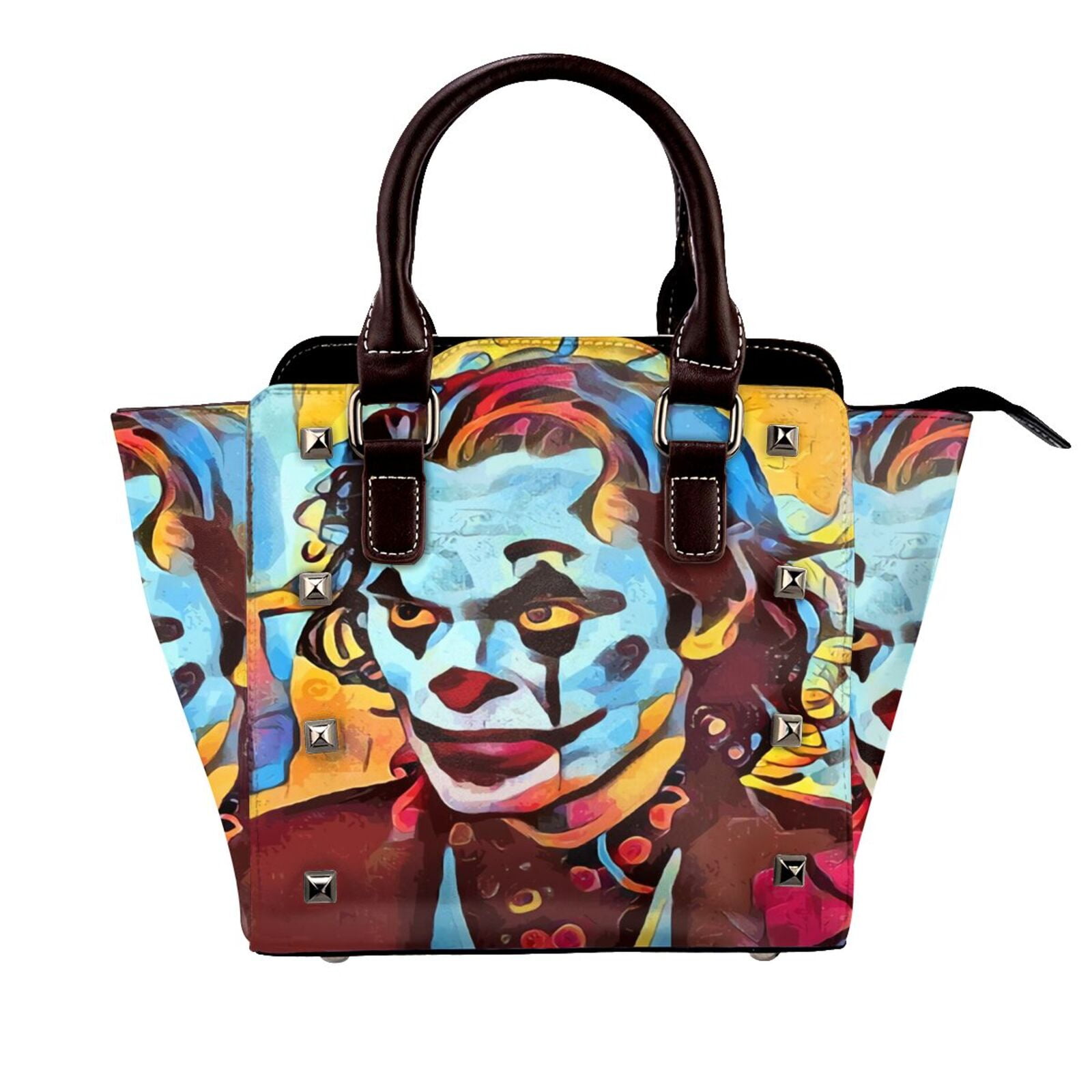 Joker Joaquin Phoenix Handbag Leather Rivet Shoulder Bag Luxury Fashion ...