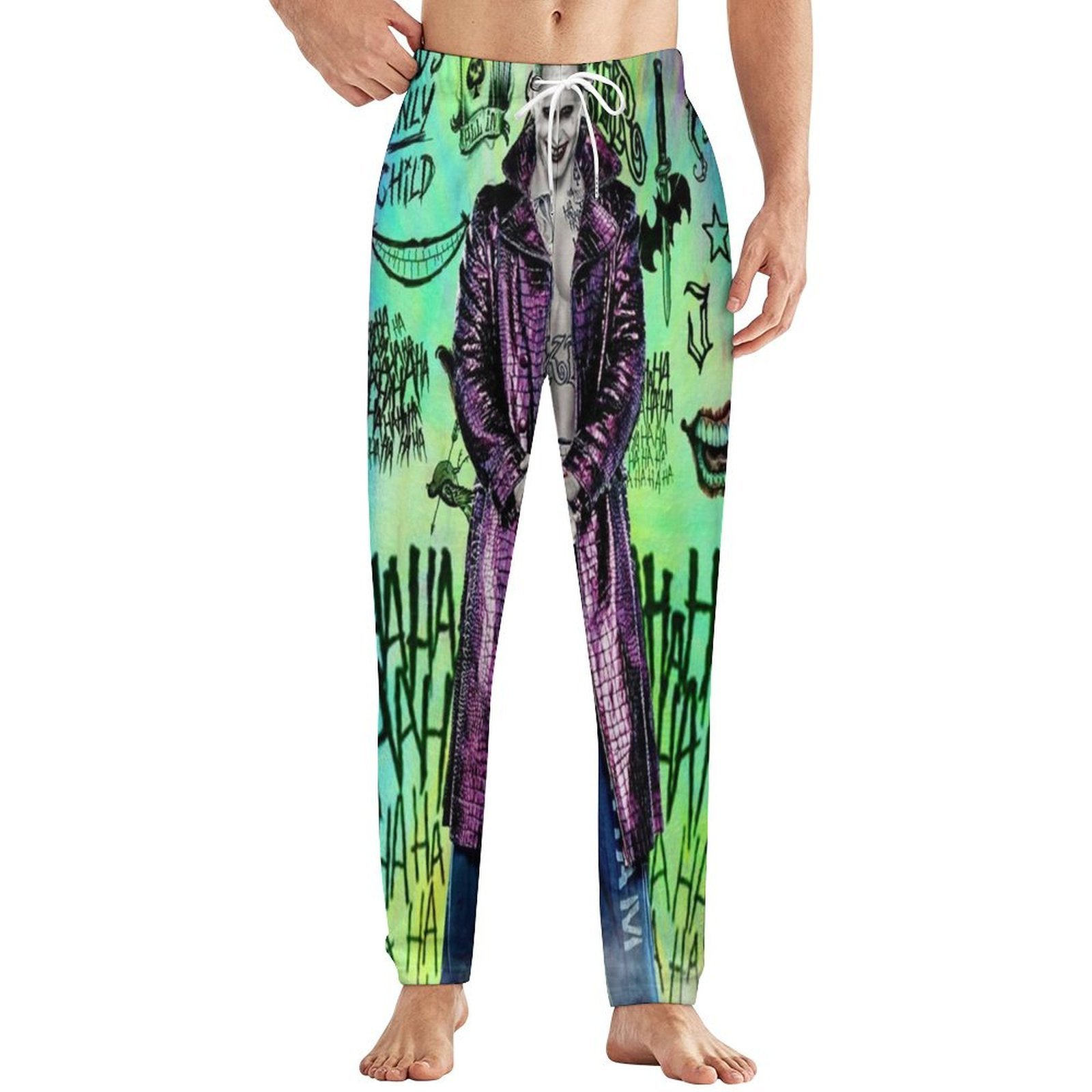 Joker Movie Character Flannel Men's Pajama Pants Bottoms Home Loose ...