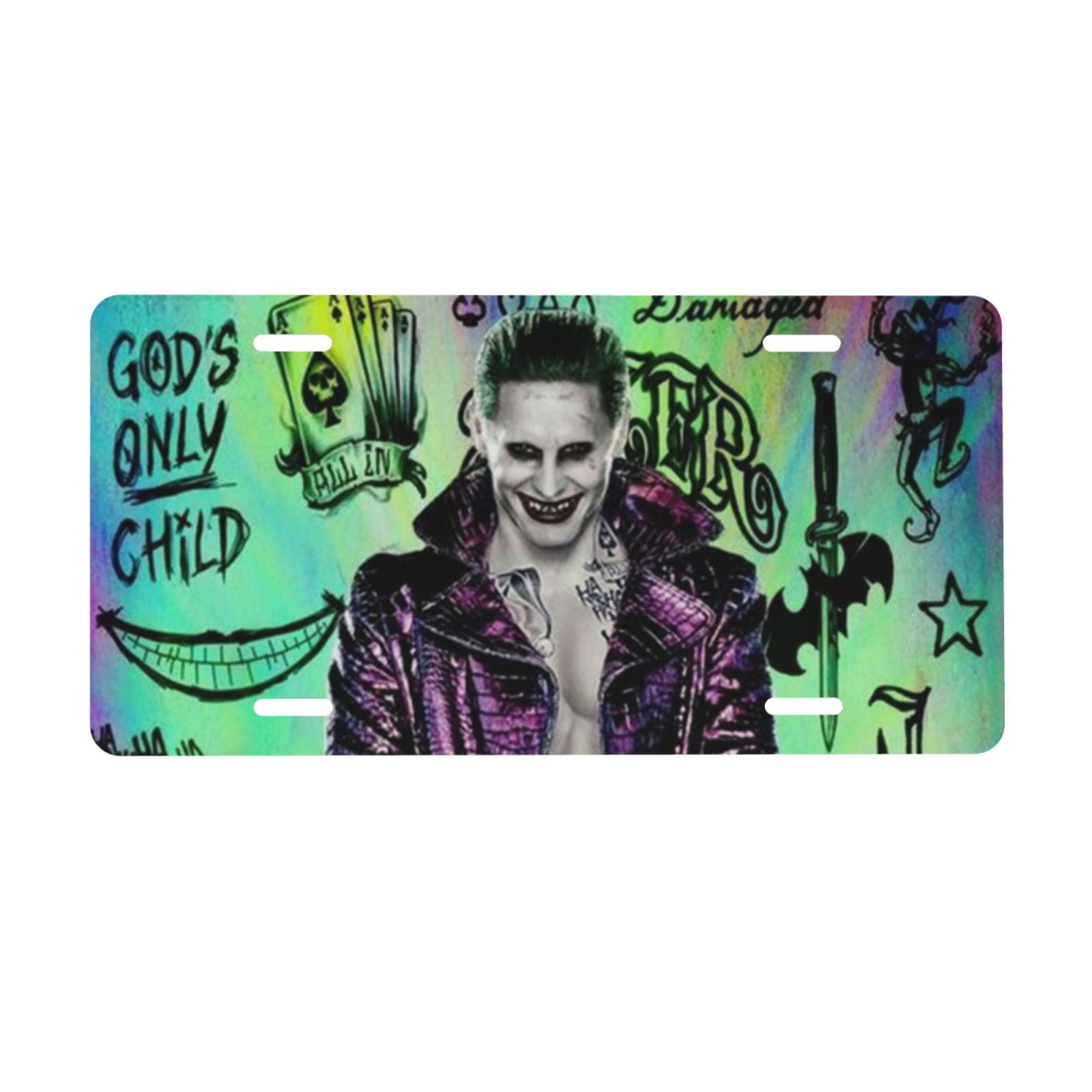 Joker Movie Character License Plate Cover Aluminum Novelty Vanity Tag ...