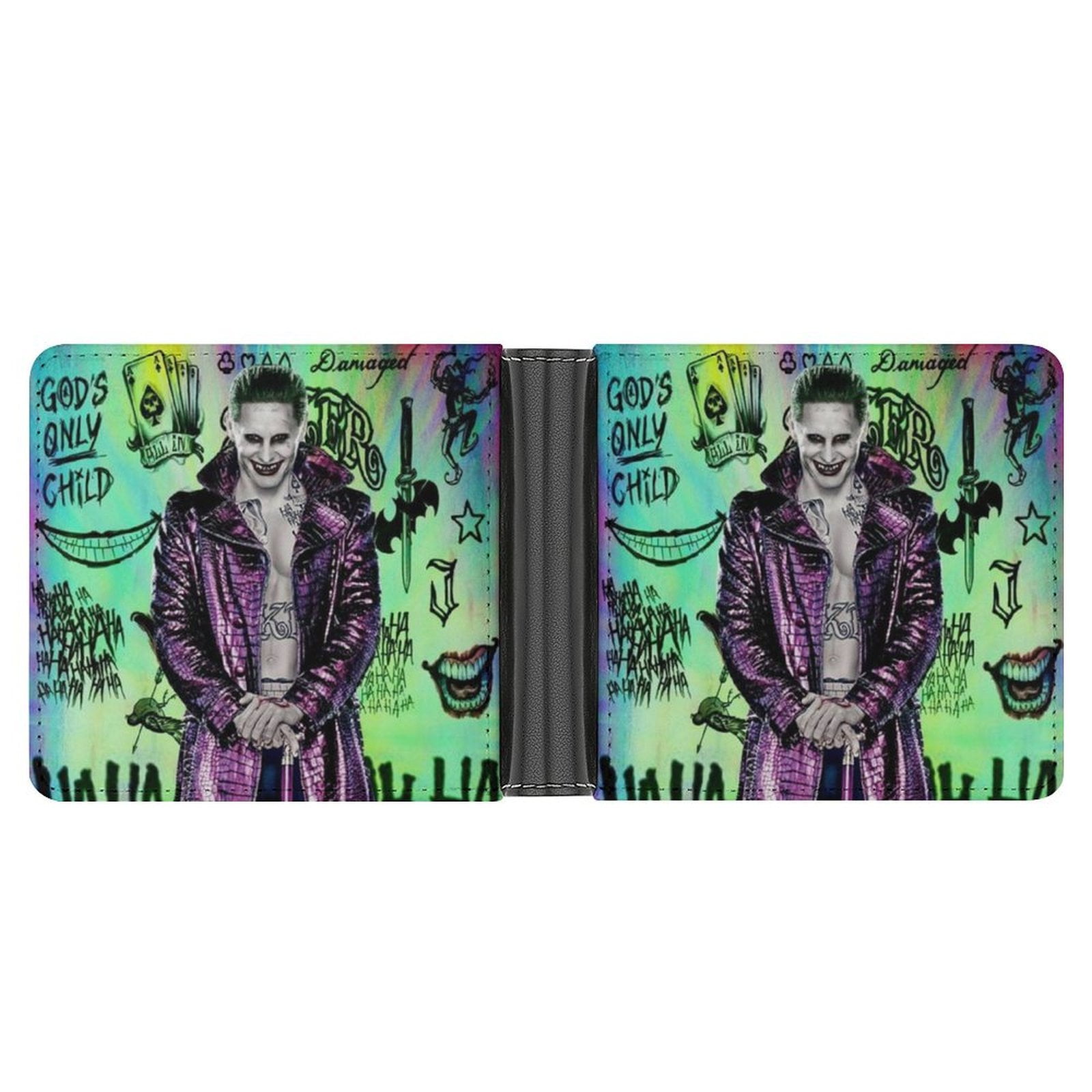 Joker Movie Character PU Leather Bifold Wallet Money Organizers Gift ...