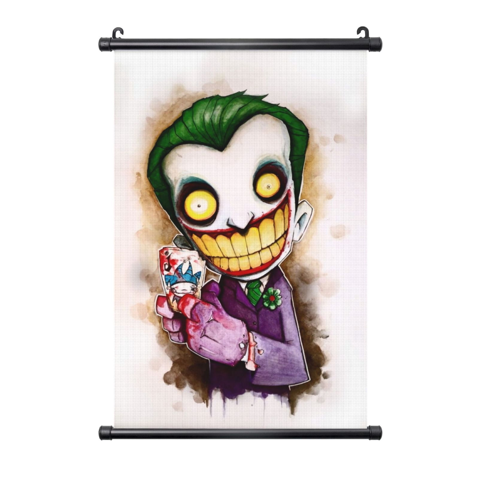Joker Poster Aesthetic Canvas PVC Shaft Wall Art Hanging Hanger Frame ...