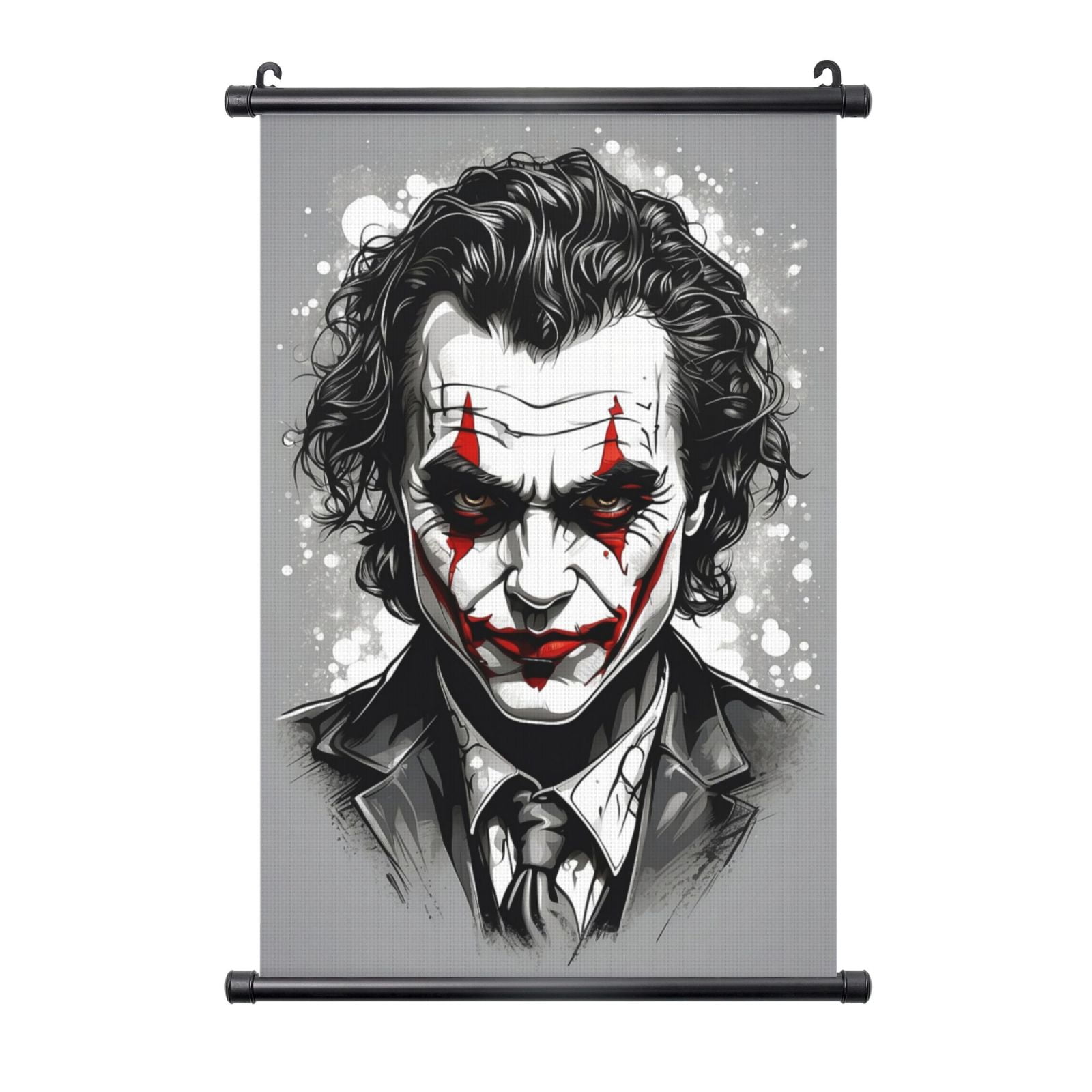 Joker Poster Aesthetic Canvas PVC Shaft Wall Art Hanging Hanger Frame ...