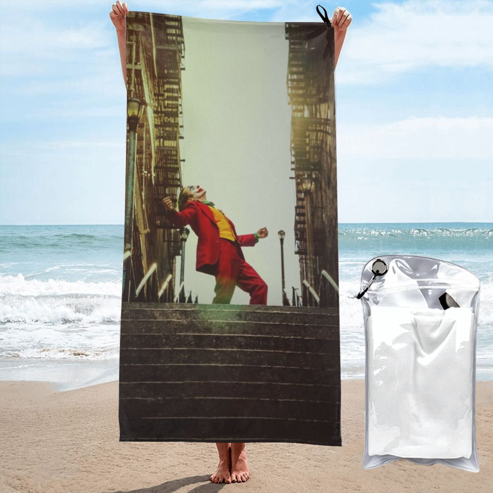 Joker Poster Quick Dry Bath Towel Lightweight Soft Absorbent Beach ...