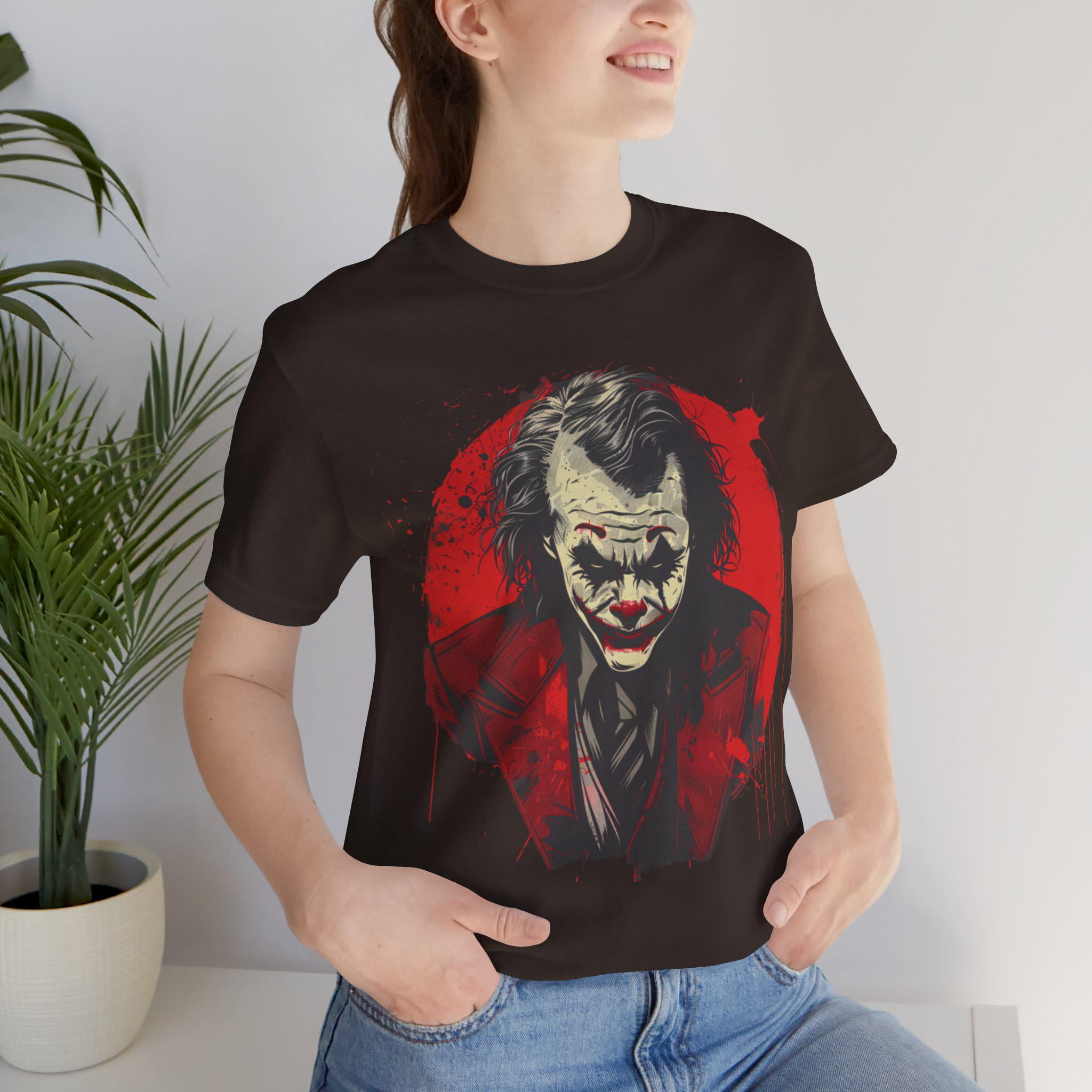 Joker Unisex Tee, DC Comics Graphic Shirt, Psycho Fan Art Merchandise ...