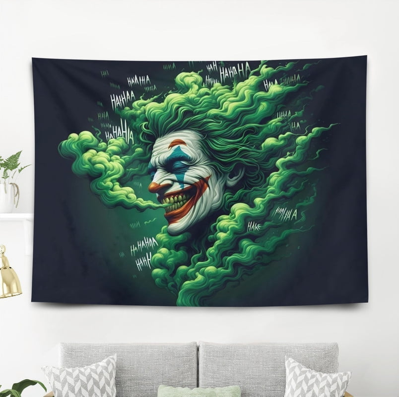 Joker pattern wall hanging 50*60 inches high-quality peach skin velvet ...