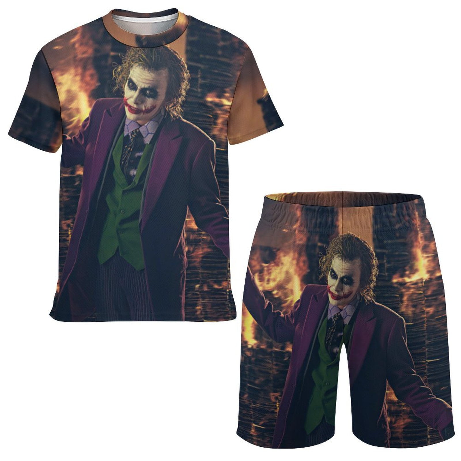 Jokers Boys Short Sleeve T-Shirt And Shorts Outfit Set Activewear Mesh ...