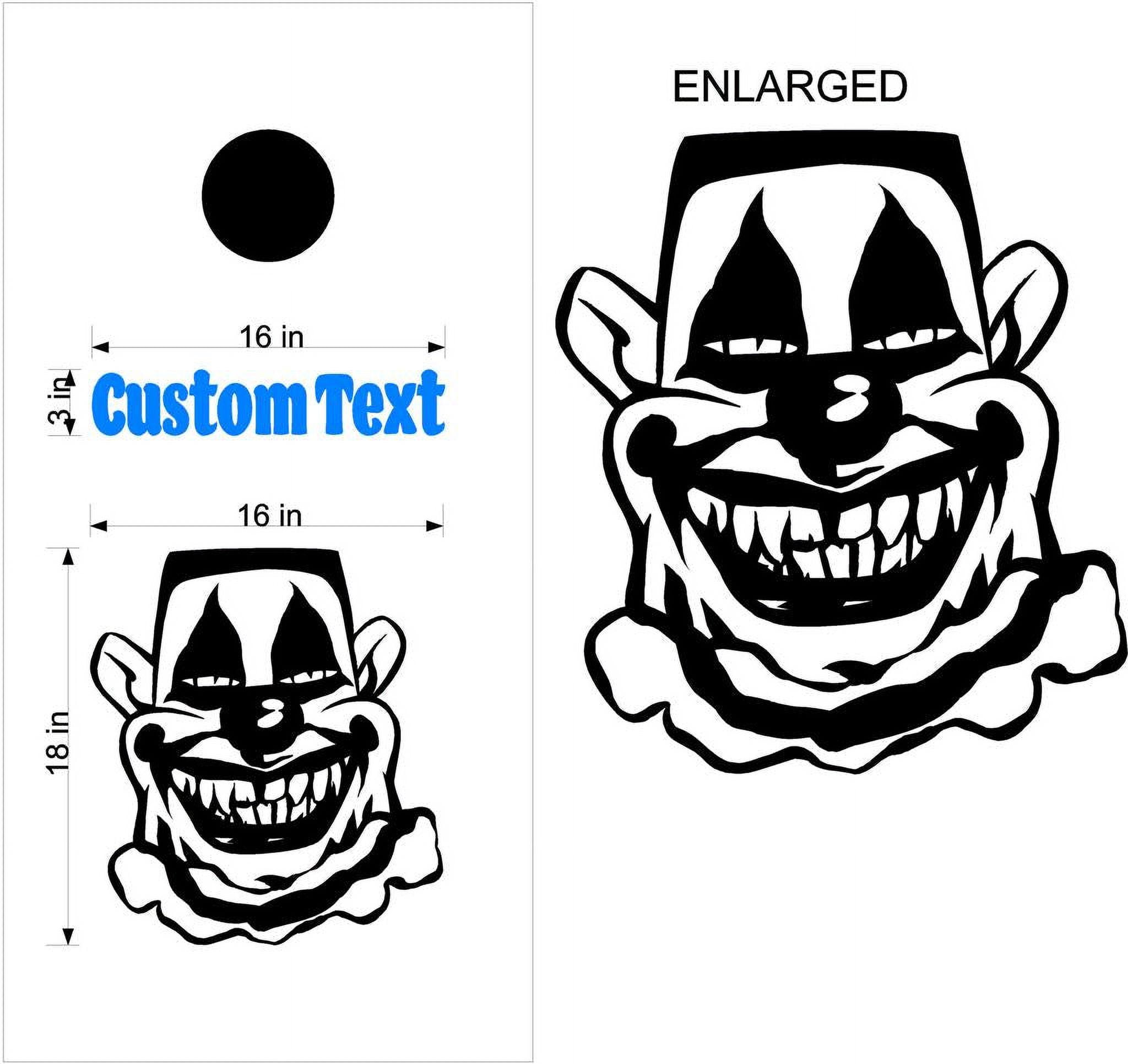 Jokers and Clowns Cornhole Board Decals Stickers - Walmart.com