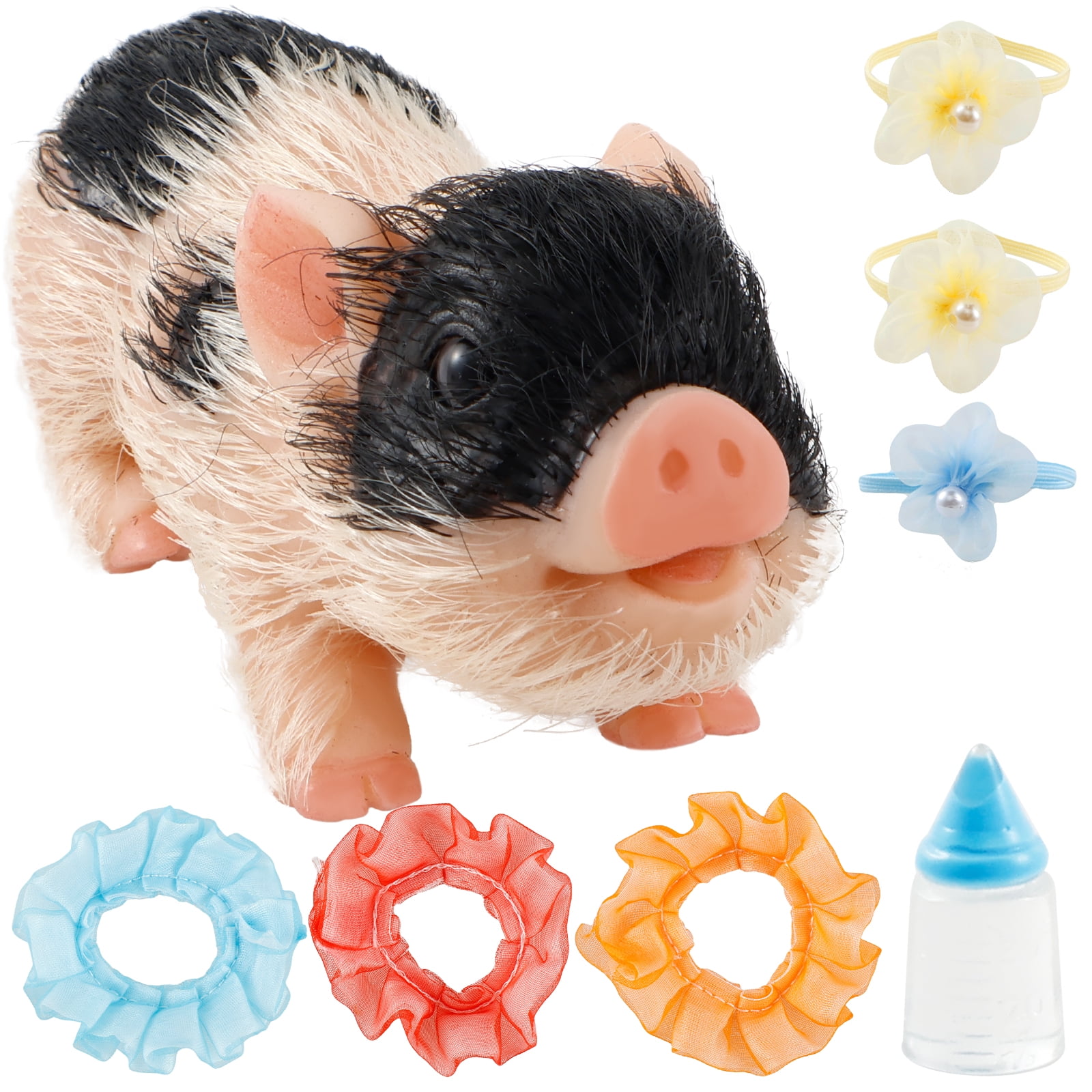 Jokpay Silicone Pig Toy, 5 Inches Soft Mini Realistic Silicone Animals ...