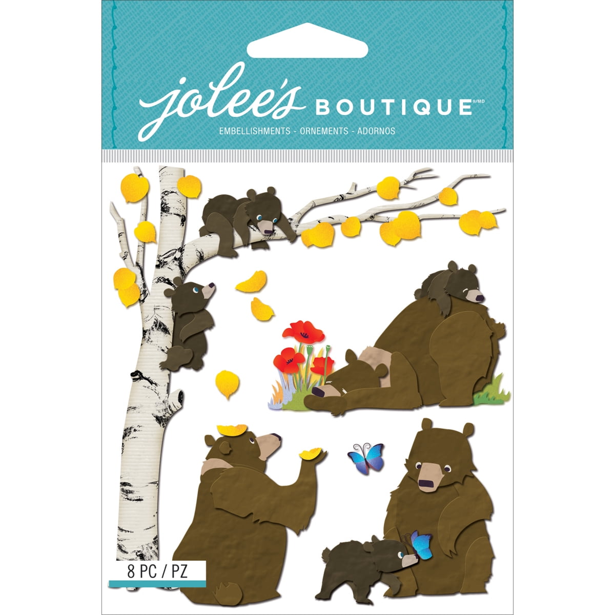 Jolee's Boutique Dimensional Stickers-Bear Family, Pk 3, Jolees ...