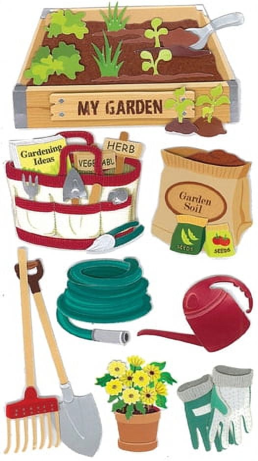 Jolee's Boutique Dimensional Stickers-Gardening - Walmart.com