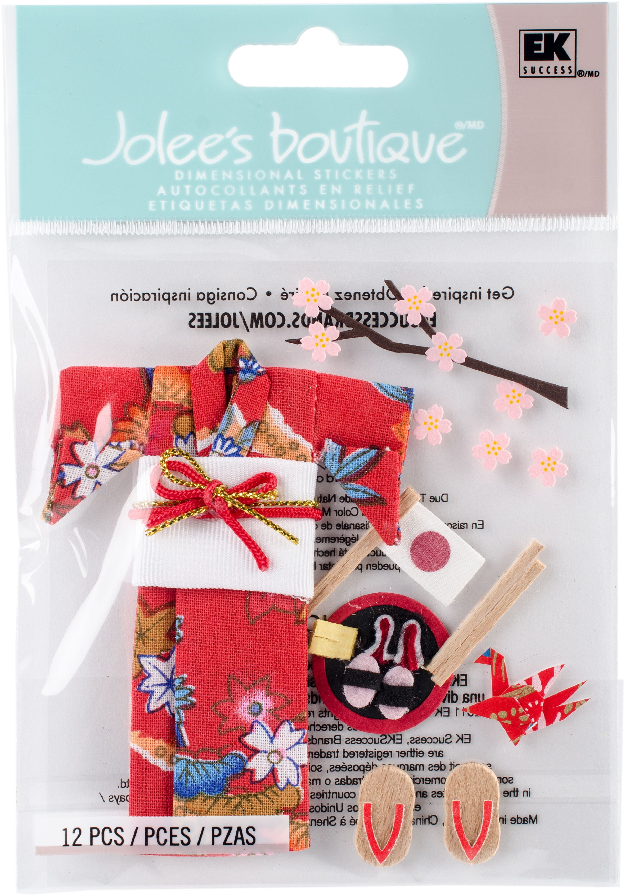 Jolee's Boutique Dimensional Stickers-Kimono, Pk 3, Jolees - Walmart.com
