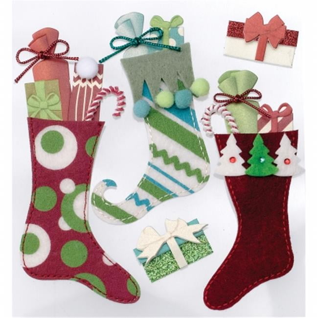 Jolee's Christmas Stickers, Stuffed Stockings - Walmart.com