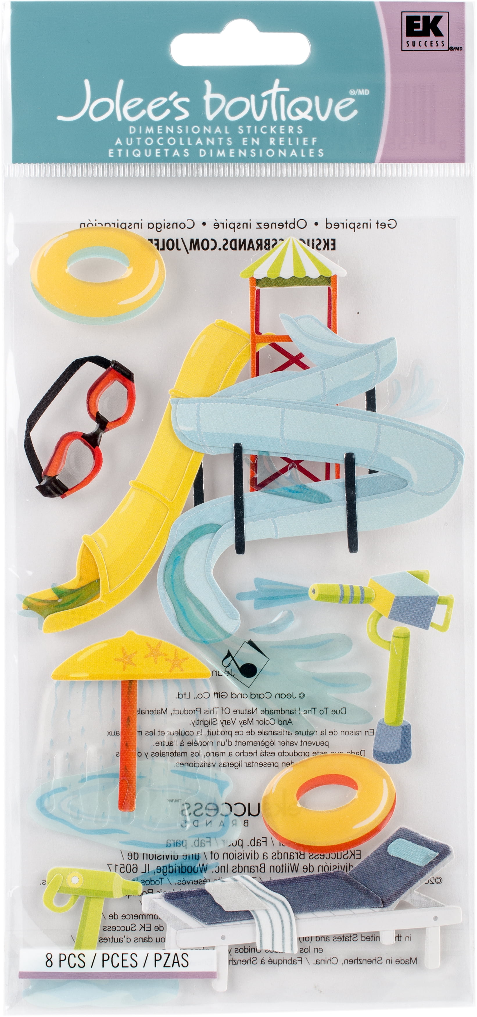 Jolee's Boutique Dimensional Stickers-Water Park, Pk 3, Jolees ...