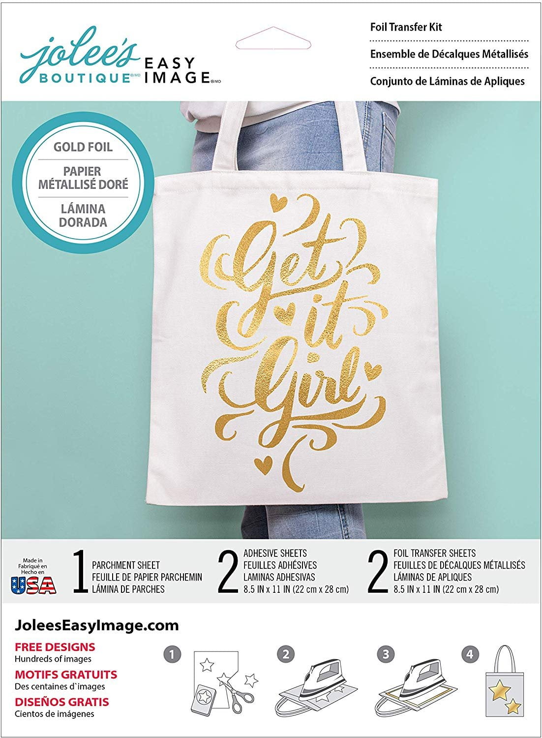 Jolee's Boutique Easy Image Foil Transfer Kit 5/Pkg-Gold - Walmart.com