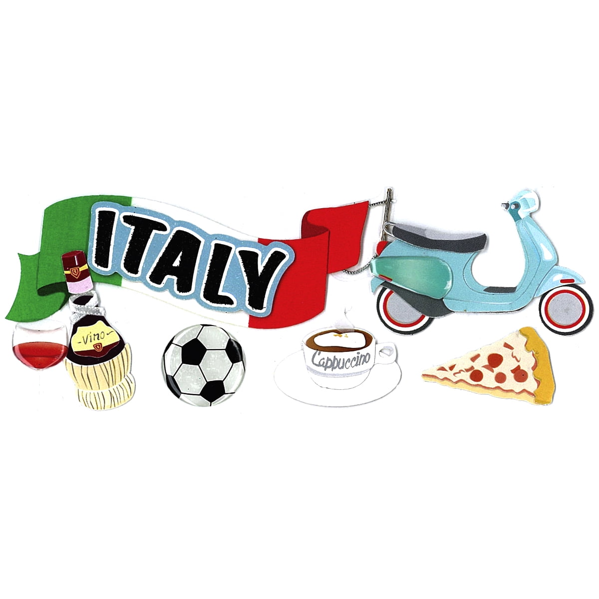 Jolee's Boutique Title Wave Dimensional Stickers, Italy - Walmart.com