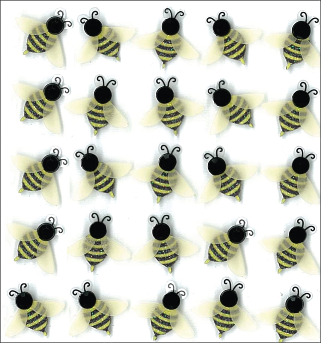 Jolee's Cabochon Dimensional Repeat Stickers-Bees - Walmart Business ...