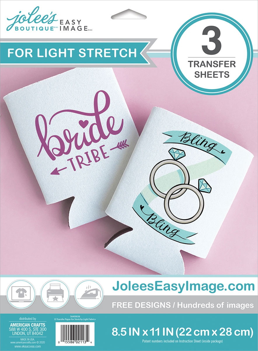Jolee's Easy Image Transfer Sheets 8.5"X11" 3/Pkg-For Stretchy Light ...