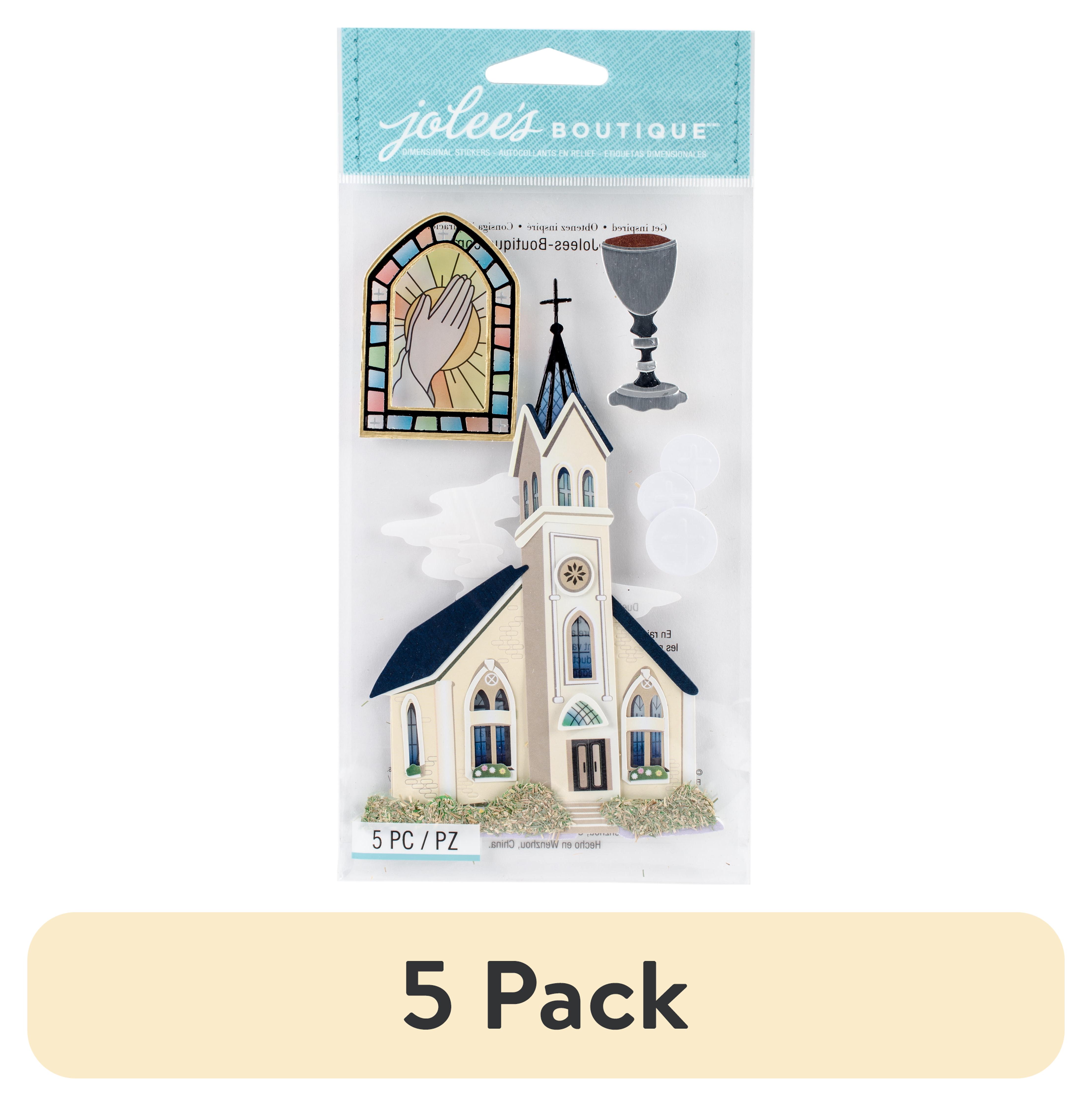 (5 pack) Jolee's Le Grande Dimensional Stickers-Catholic Church ...